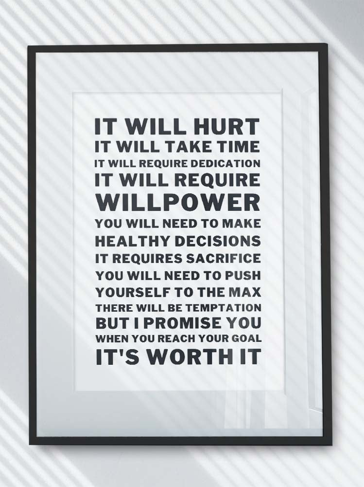 Printable Art - It Will Hurt Poster (PDF File) – MedalDisplays.com.au