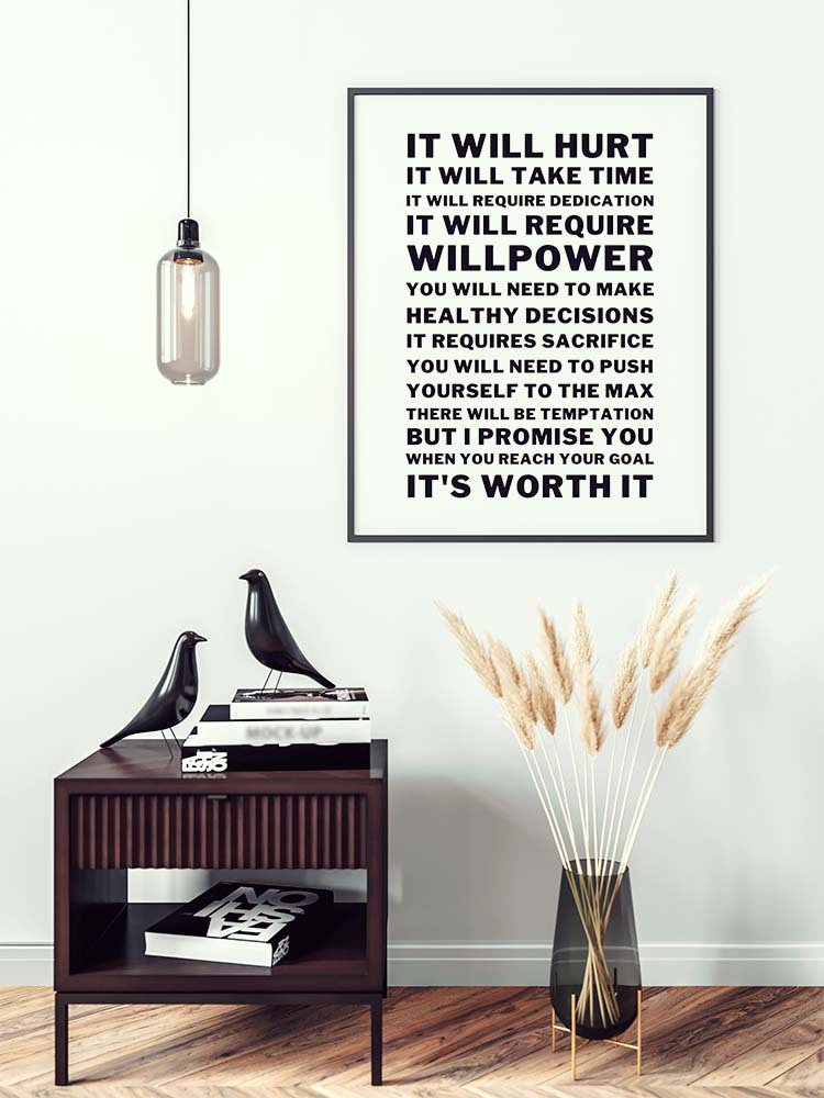 Printable Art - It Will Hurt Poster (PDF File) – MedalDisplays.com.au